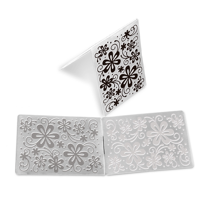 Molde para Embossing Floral Médio - Mimo - 10,6 X 15 cm