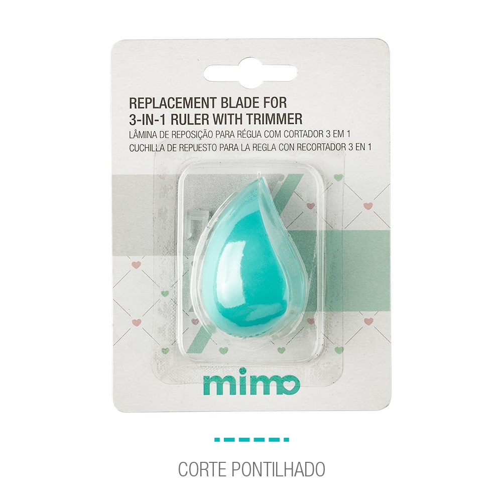 Lâmina de Reposição para Régua com Cortador 3 em 1 Mimo - Pontilhado