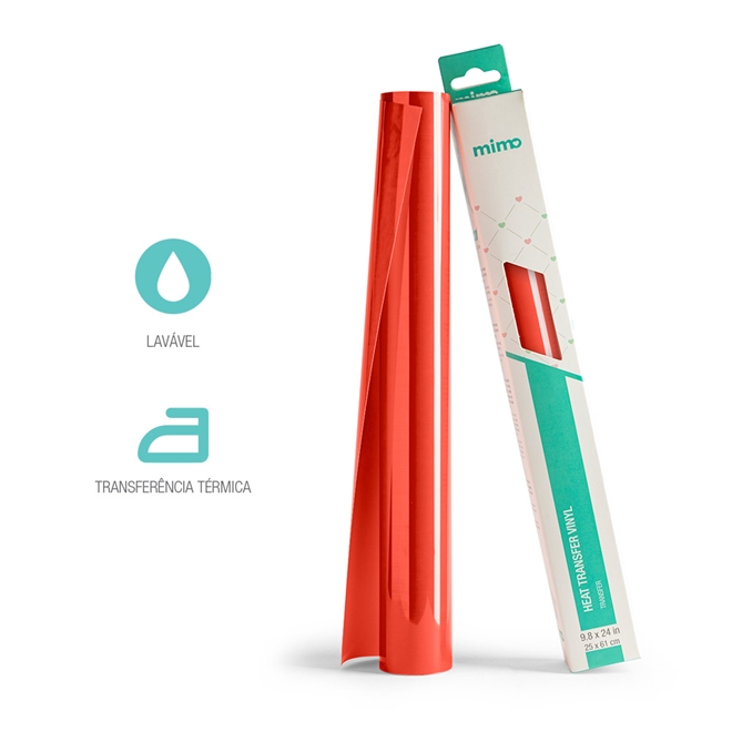 Transfer Vermelho Puro - Mimo - 25 x 61 cm - 1 Unid - Mimo Crafts ...