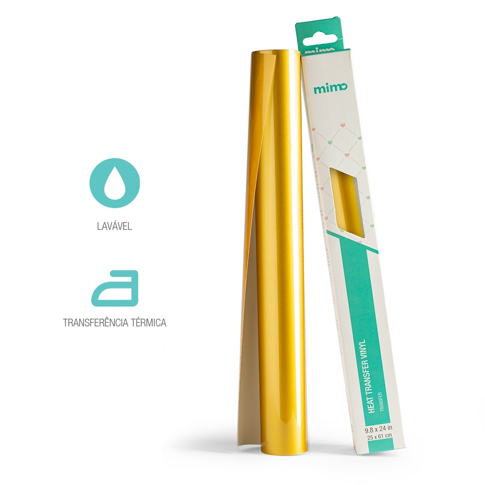 Transfer Ouro - Mimo - 25 x 61 cm - 1 Unid - Mimo Crafts - Muito além ...